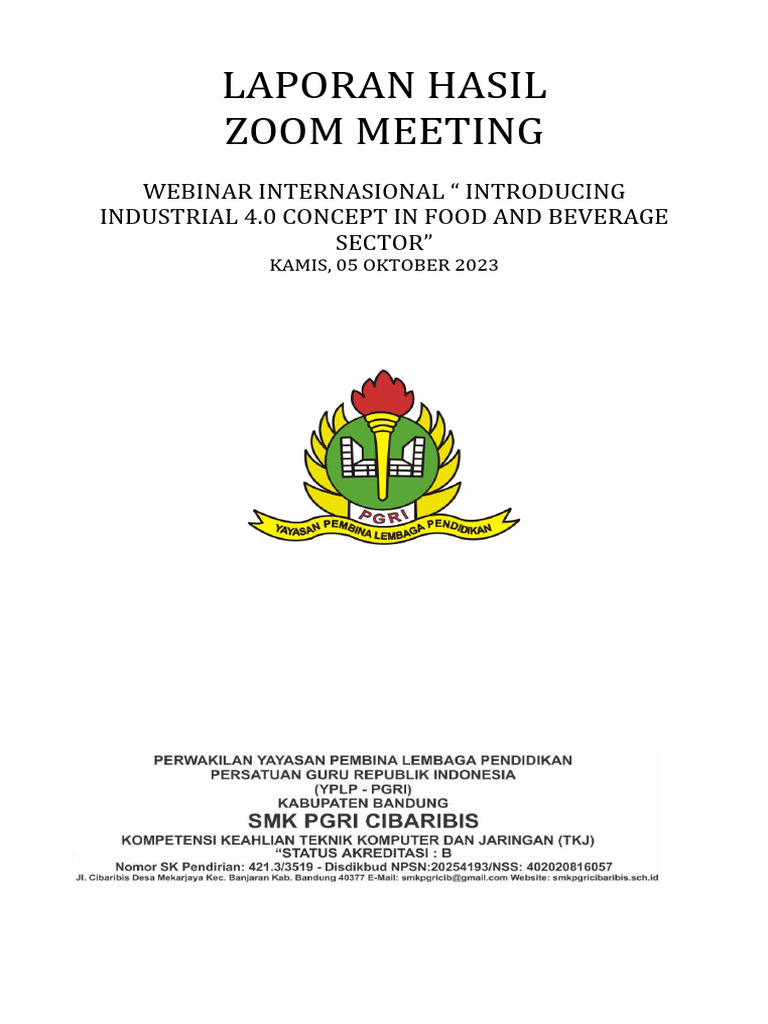 Laporan Hasil Zoom Meeting | PDF