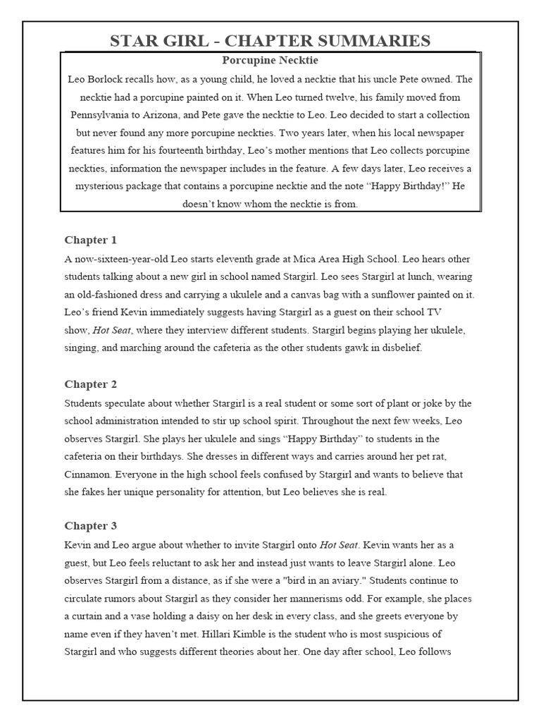 Stargirl's Impact on High School Life | PDF | Language Arts ...