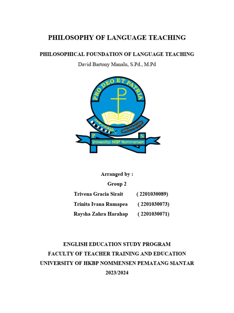 Philosophy of Language Teaching - Kel 2 | PDF | Linguistics | Language ...