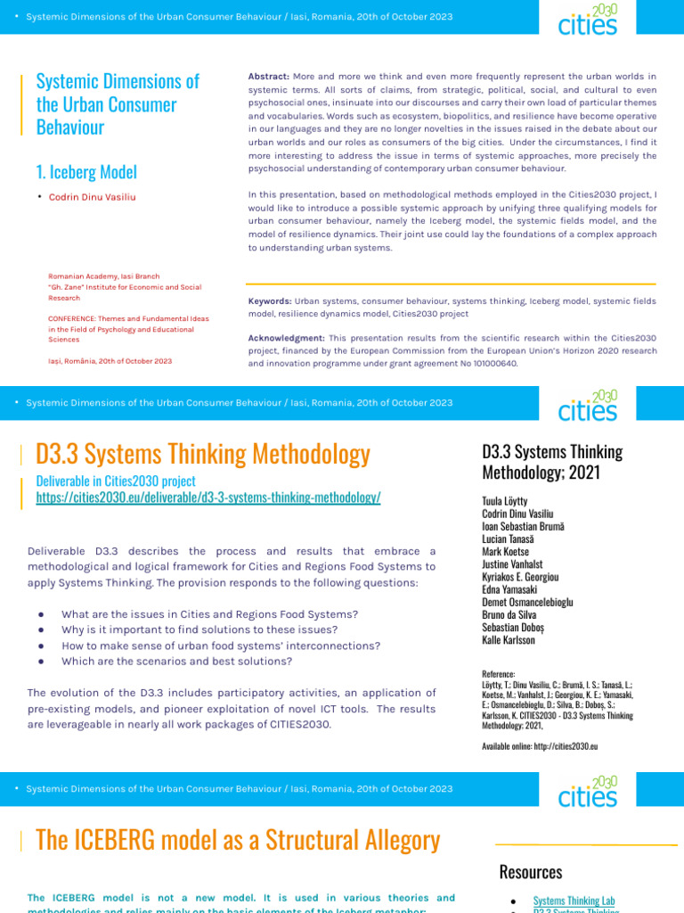 ENG Systemic Dimensions of The Consumer Behaviour | PDF | Methodology | Systems Theory