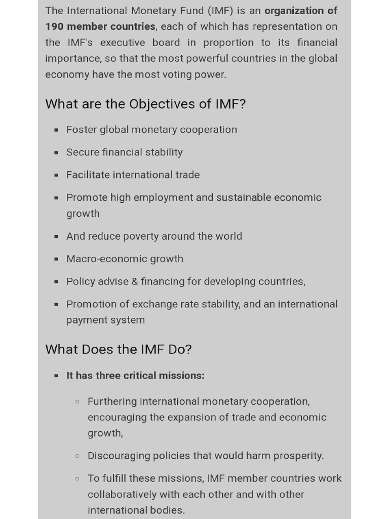 IMF | PDF