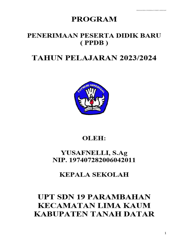 Program PPDB 2023-2024 | PDF