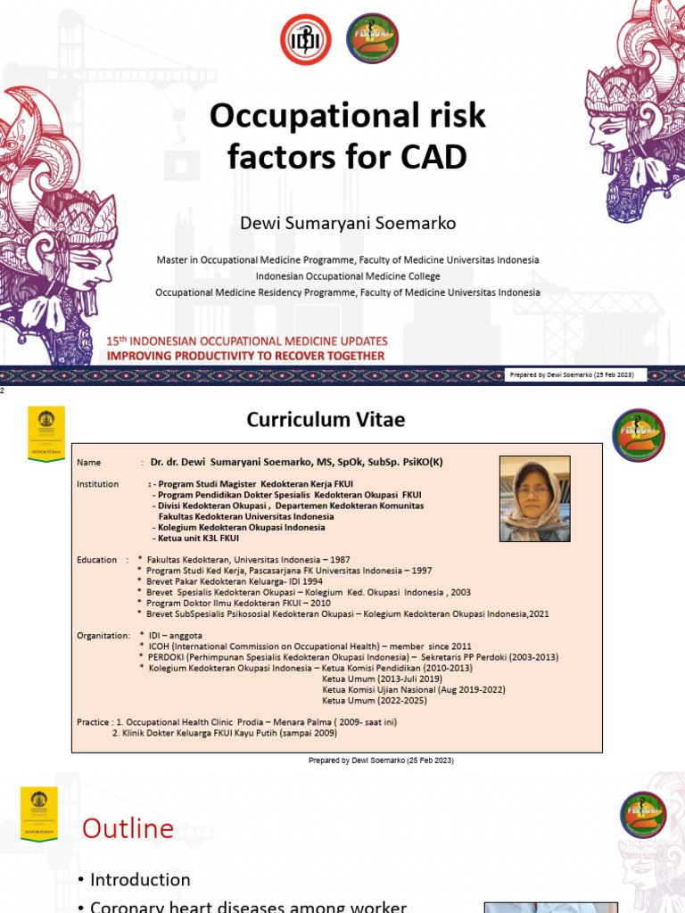 Occupational Risk Factors For CAD | PDF | Cardiovascular Diseases ...
