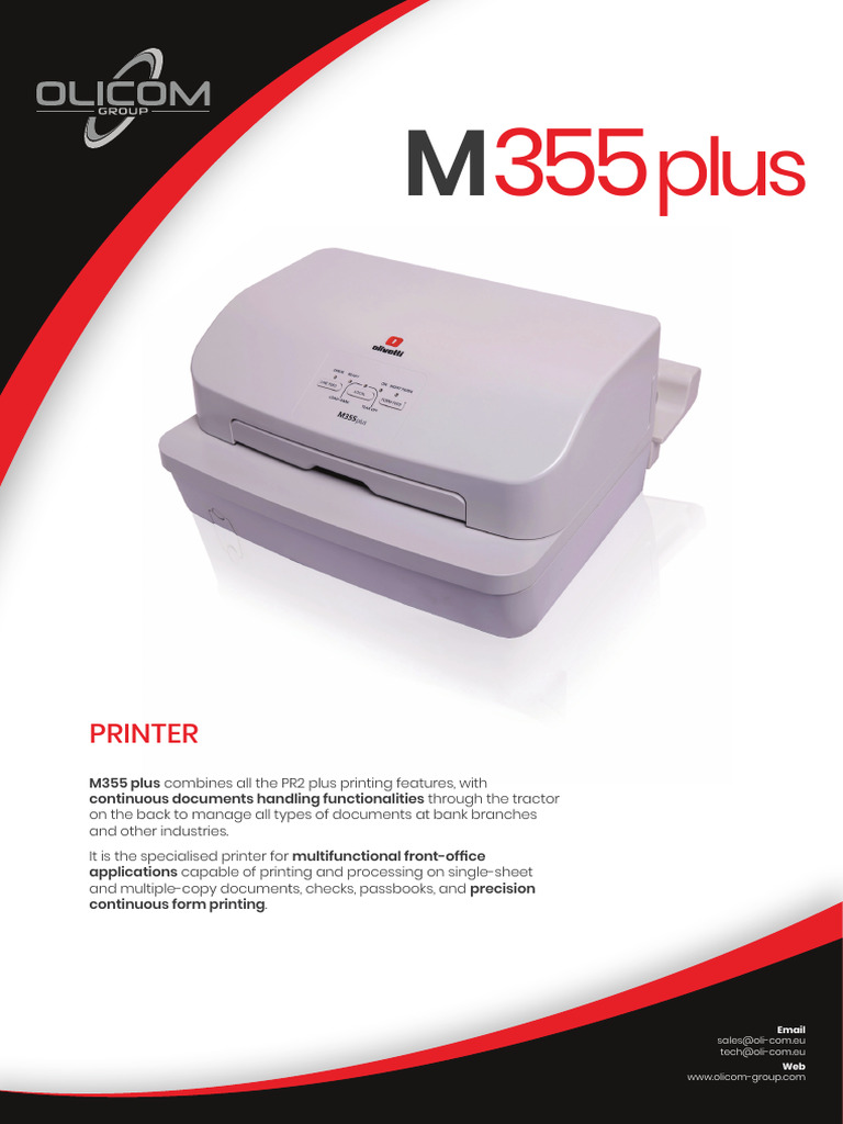 OlivettiM355 PassportPrinter | PDF | Printer (Computing) | Written Communication
