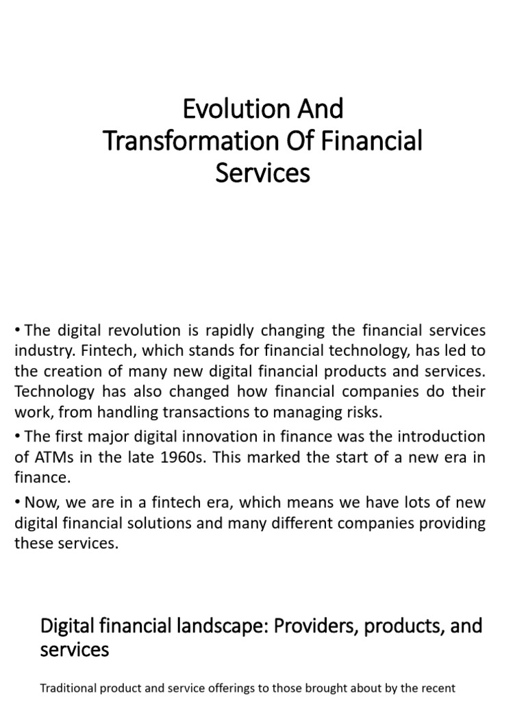 Evolution and Transformation | PDF | Cash | Payments