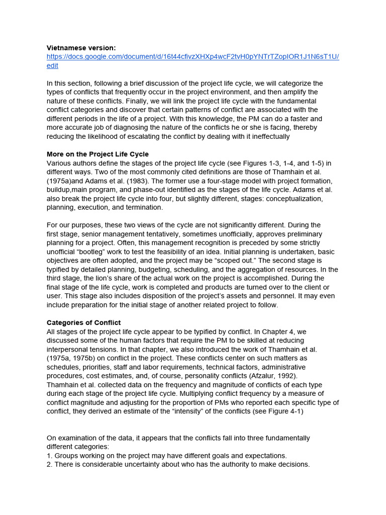 PM Chap 4 | PDF | Project Management | Conflict Resolution