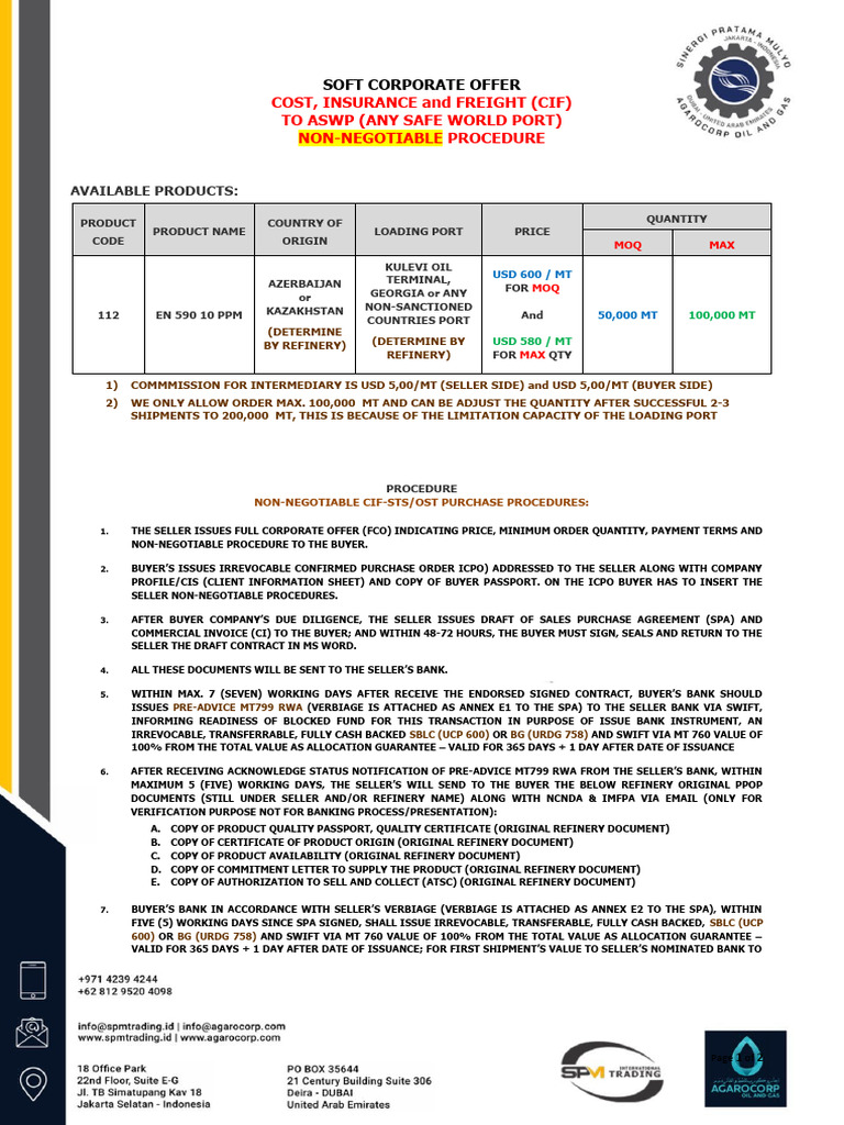 Cif Procedure 0111023 | PDF | Letter Of Credit | Business