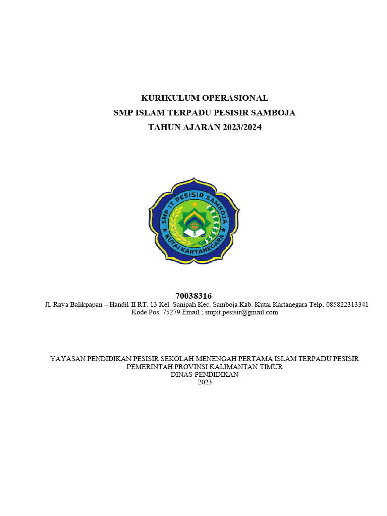 KOSP SMP IT Pesisir | PDF