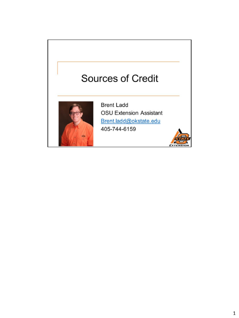 Sources of Credit | PDF | Loans | Credit