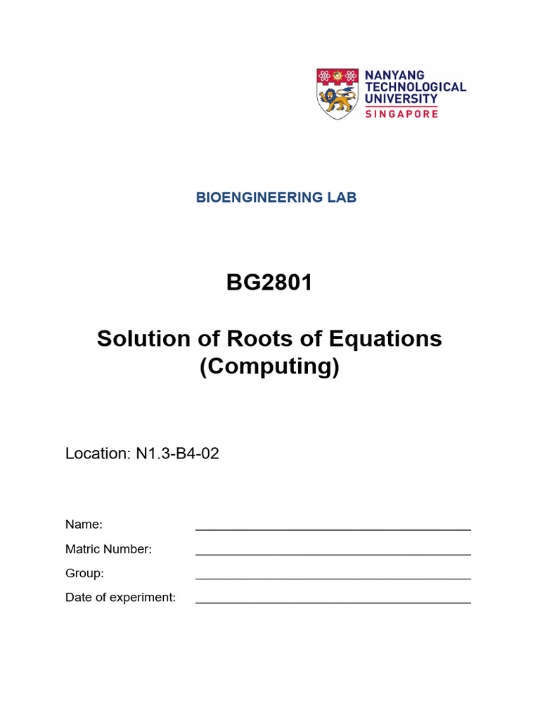 BG2801 - L3 Solution of Roots of Equations | PDF | Directory (Computing) | Mathematics