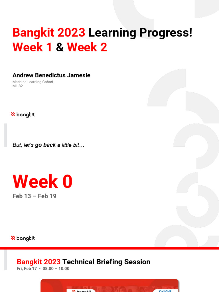 Bangkit 2023 Learning Progress Week 1 & Week 2 | PDF | Career & Growth | Art