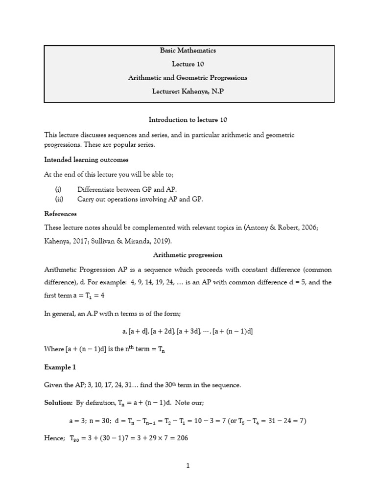 Basic Mathematics - Lecture 10 | PDF | Equations | Calculus