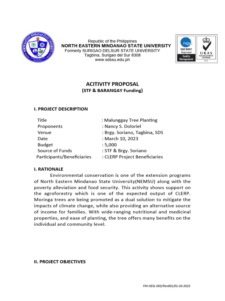 Acitivity Proposal | PDF