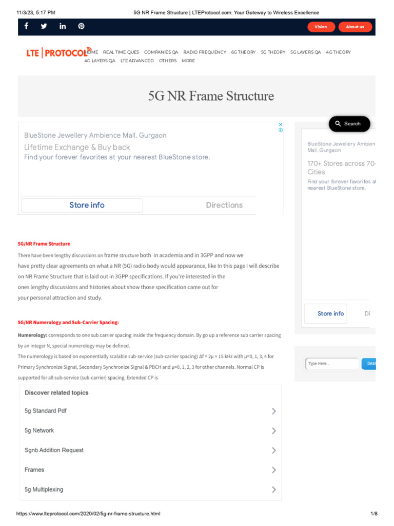 5G NR Frame Structure | Download Free PDF | Orthogonal Frequency ...