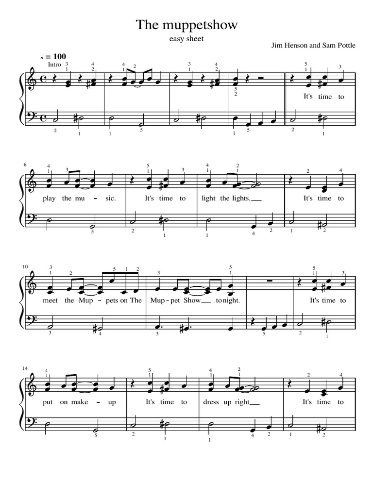 The Muppets Show Theme | PDF | The Muppets