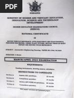 Engineering Drawing 1 Nov - Dec 2022 HEXCO EXAMINATION | PDF