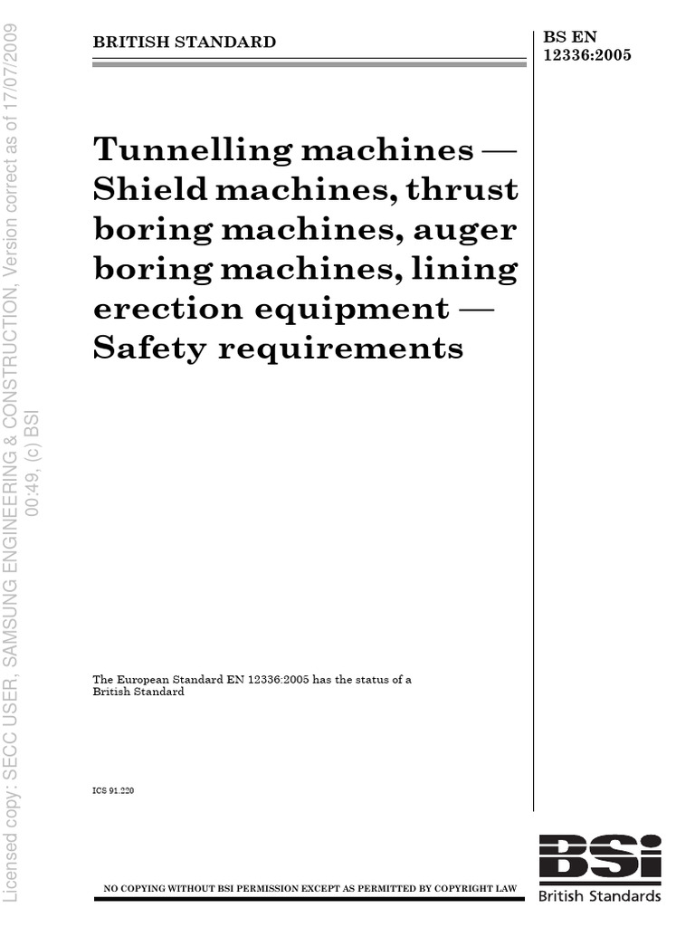 BS en 12336 | PDF | Regulation | Safety
