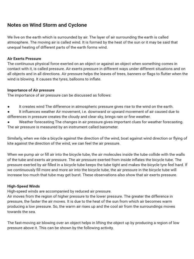 Wind Cyclone Storm | PDF | Atmosphere Of Earth | Wound