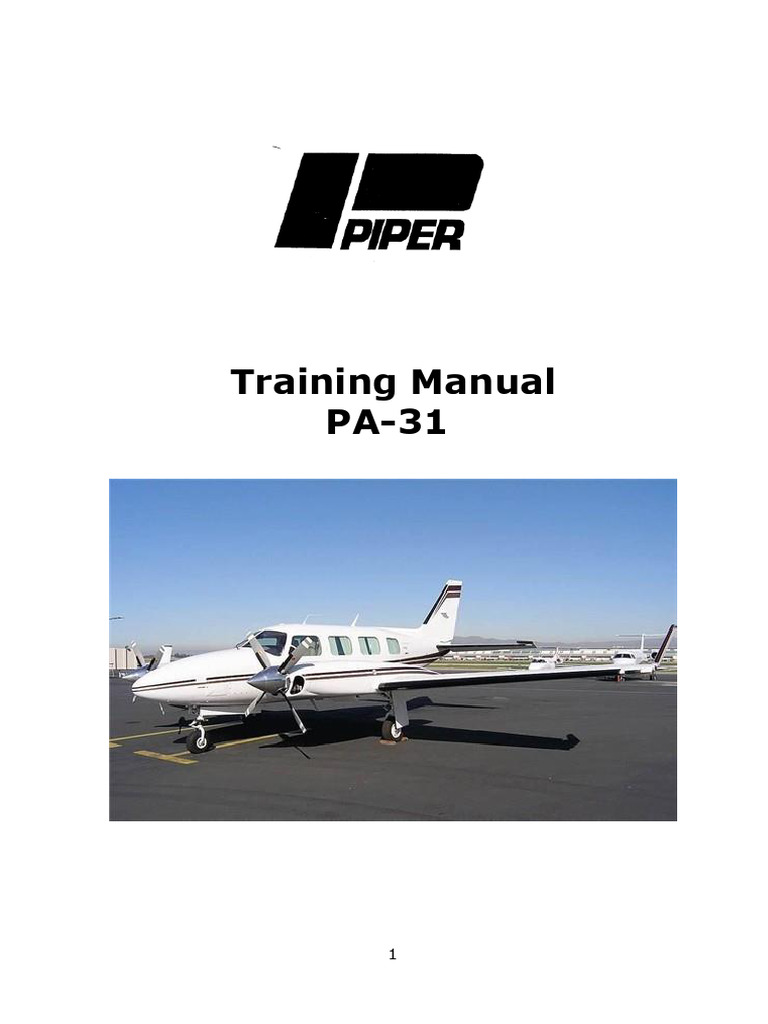 PA-31 Navajo Training Manual Overview | PDF | Valve | Flight Control ...