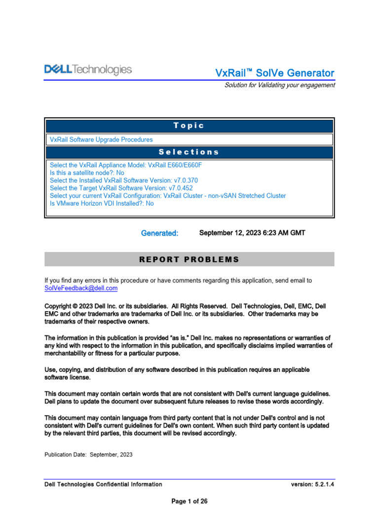 VxRail Appliance - VxRail Software Upgrade Procedures-VxRail E660 - E660F | PDF | Proxy Server ...