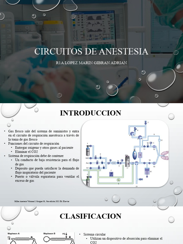 Tema 3 Circuitos Anestesicos | PDF | Respiración | Sistema respiratorio