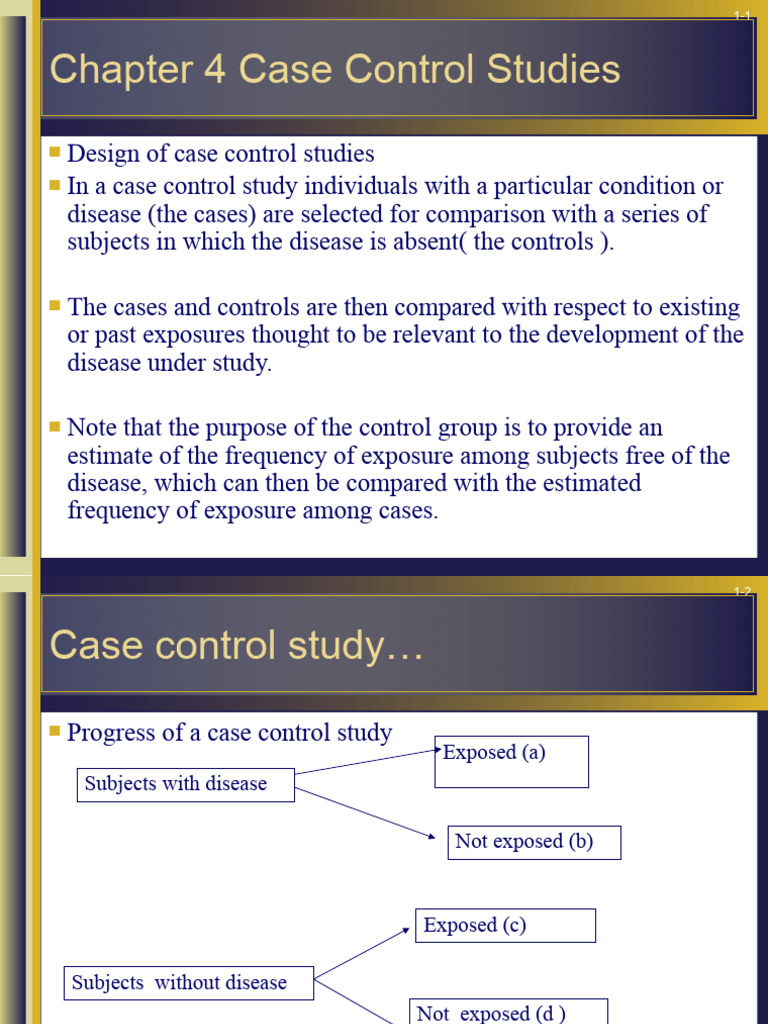 Chapter 4 Case-Control Study | PDF | Relative Risk | Odds Ratio
