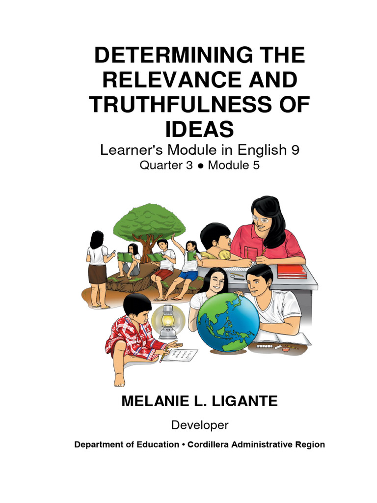 Eng9 q3 W5 Mod5 Determiningrelevanceandtruthfulness v3 Melanie-Ligante | PDF | Experience ...
