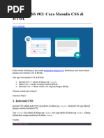 Menulis CSS di HTML: 3 Metode | PDF