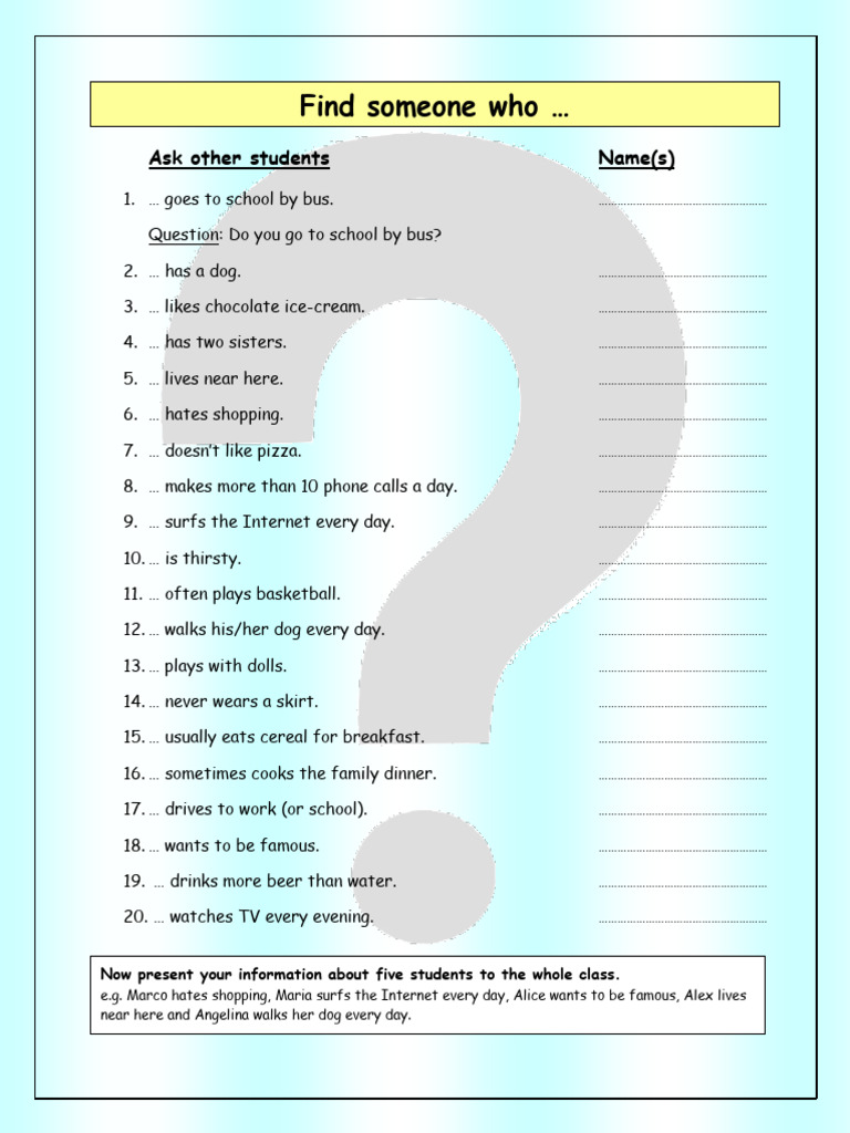 Classroom Icebreaker Activity | PDF | Eating Behaviors Of Humans | Cuisine