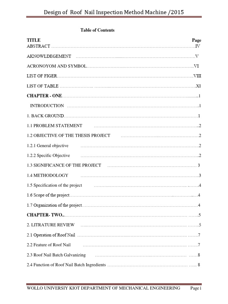 Roof Nail Inspection Method Design | PDF | Cast Iron | Strength Of ...
