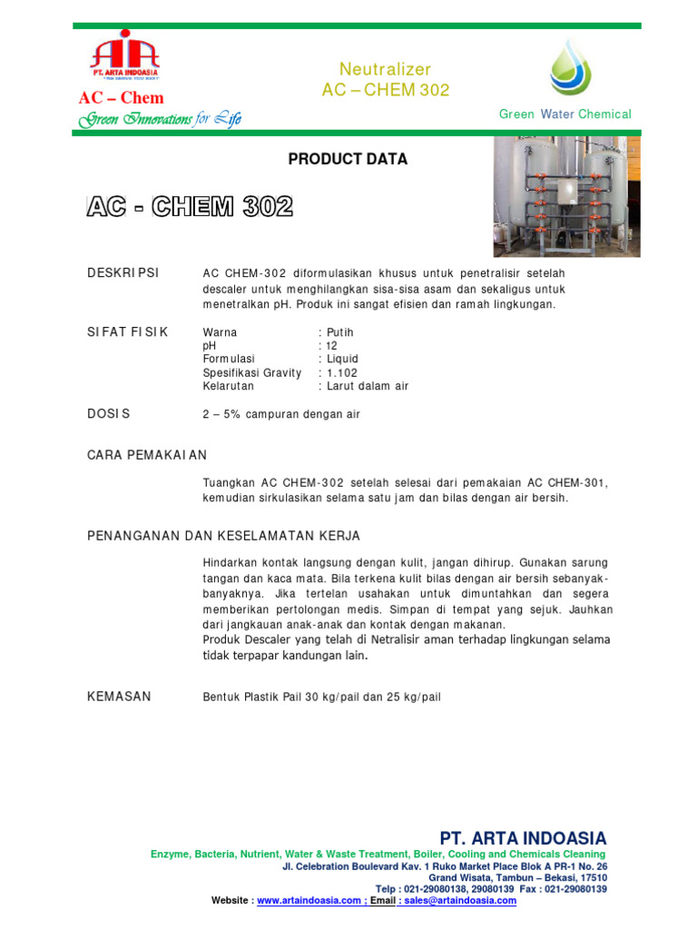 Brosur AC-CHEM 302 | PDF