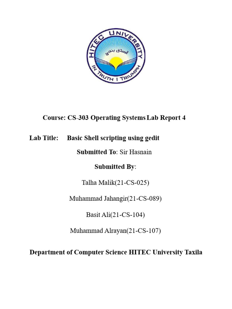 Lab 4 | PDF | Shell (Computing) | Computer File
