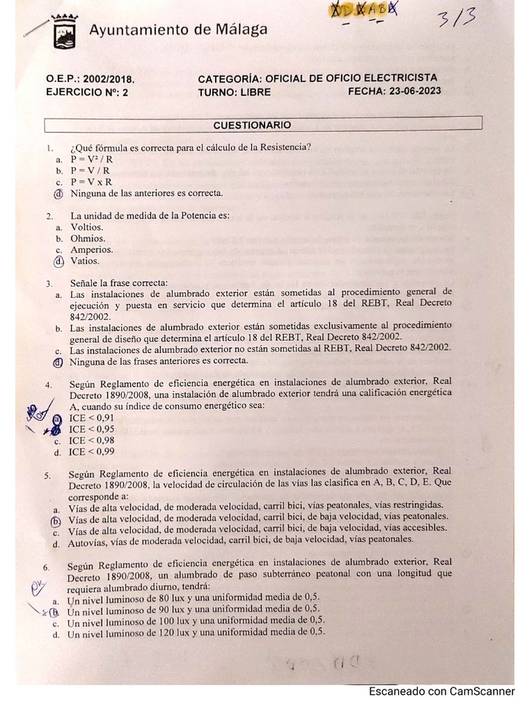 EXAMEN MALAGA 2 2023 | PDF