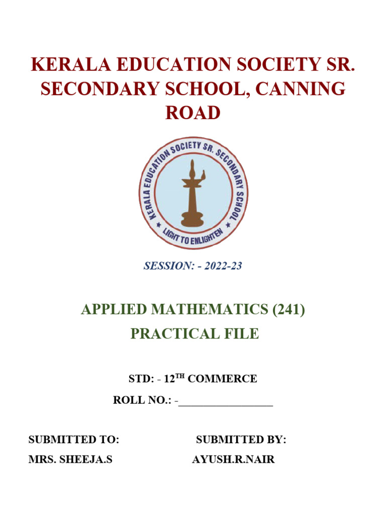 Applied Practical File | PDF