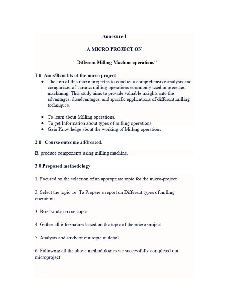 AMP Microproject Co | PDF | Machining | Tools