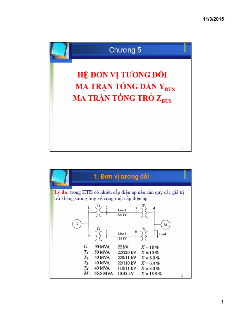 Giai Tich He Thong Dien - Chuong 5 Ybus - Zbus | PDF