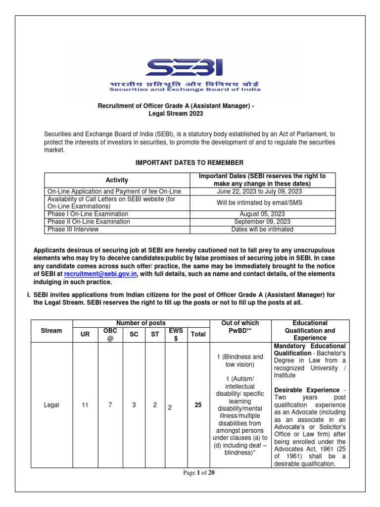 Sebi Revised Syllabus | PDF