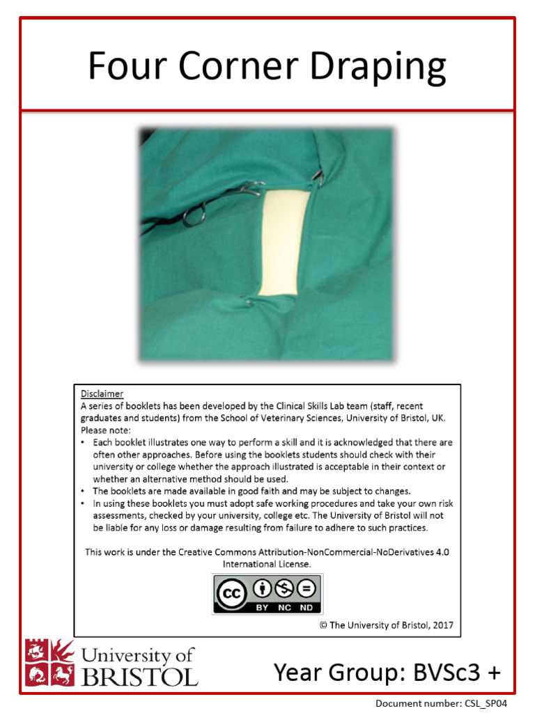 Four Corner Draping | PDF | Hand | Medical Specialties