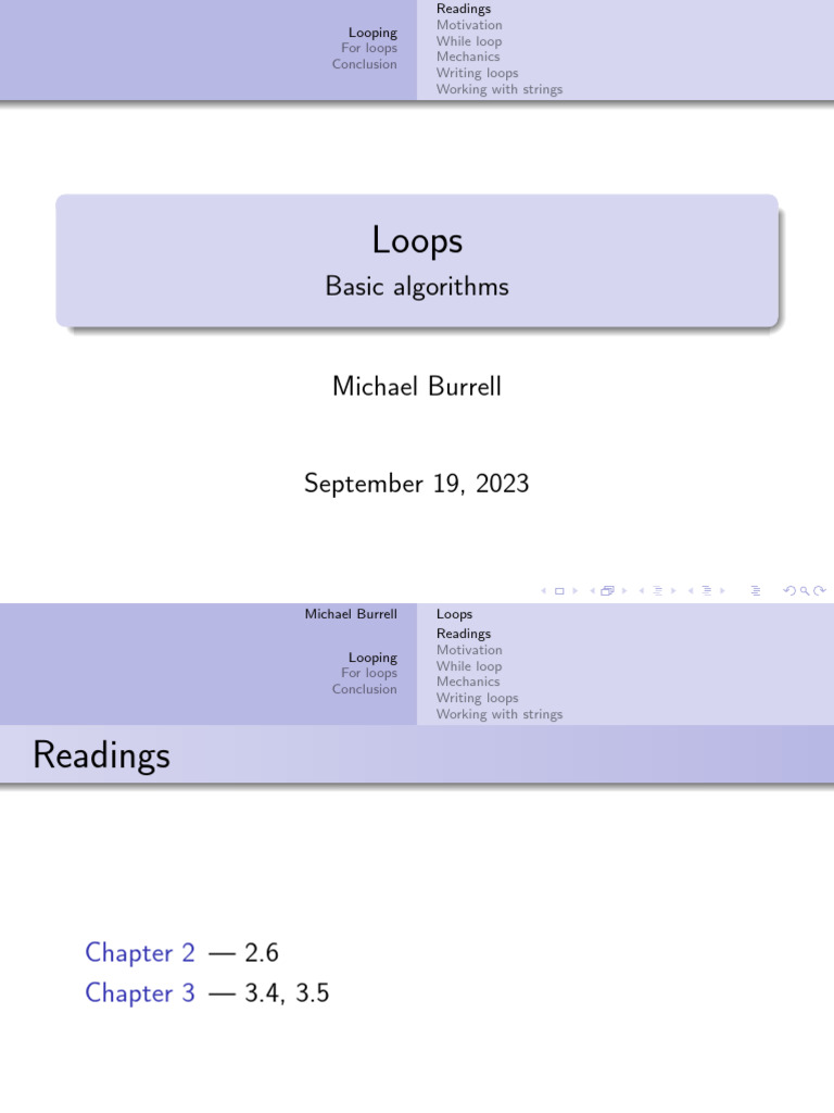Slides 05 Looping Pdf Control Flow String Computer Science