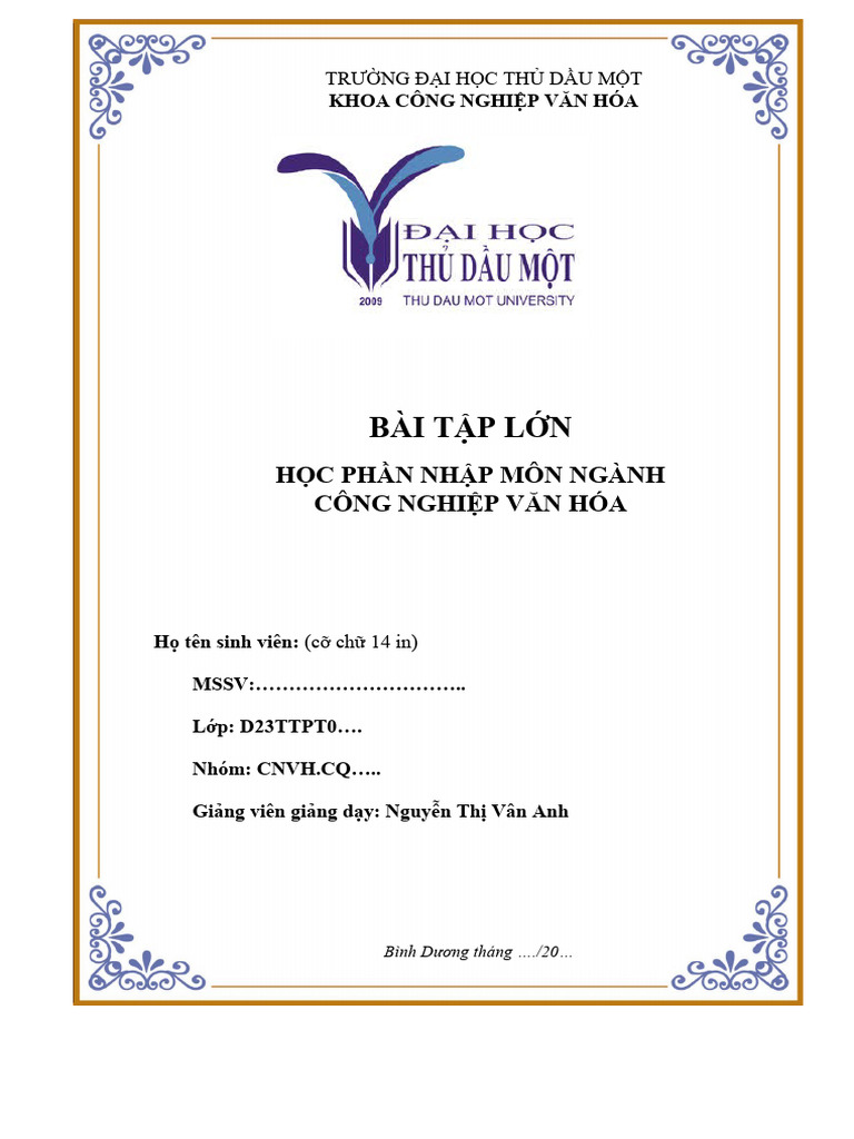 BÌA - Form BTL | PDF