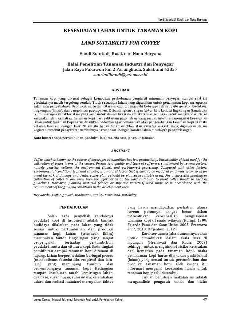 Faktor Yang Mempengaruhi Kopi | PDF