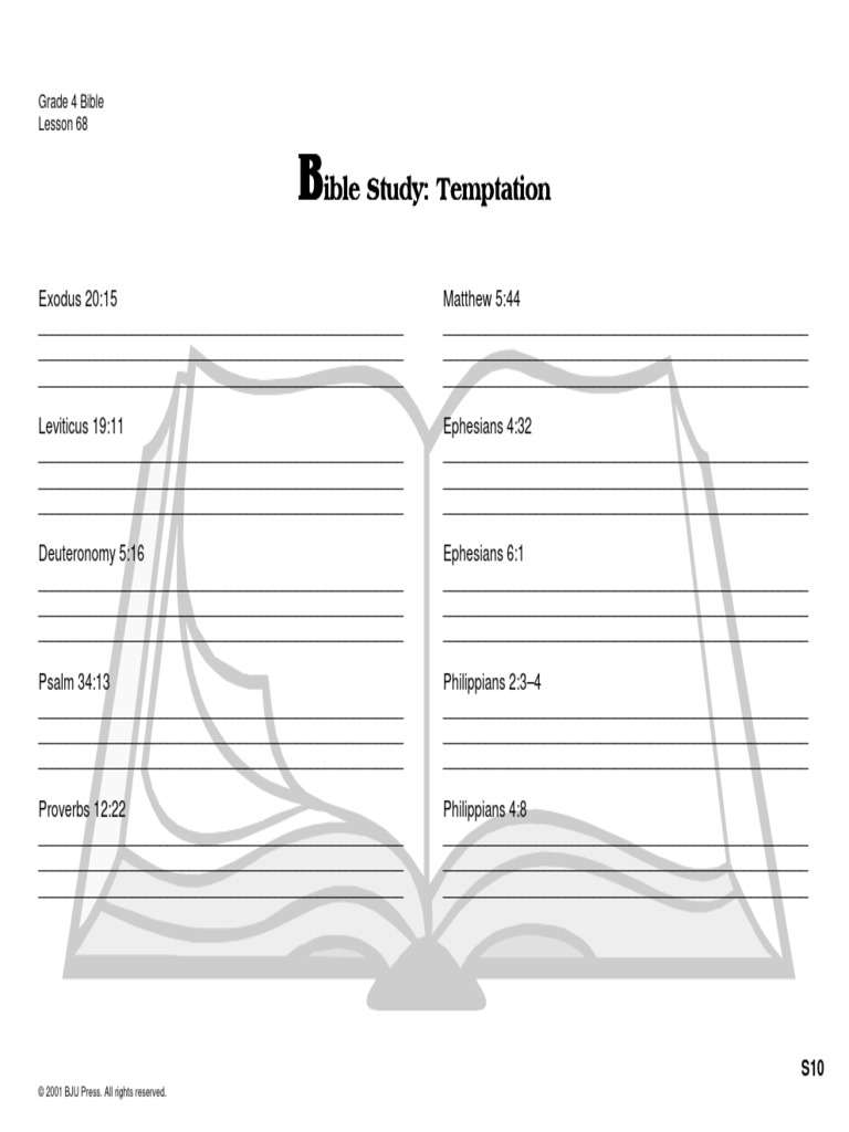 4 Bible Lesson 068 Bible Study Temptation | PDF