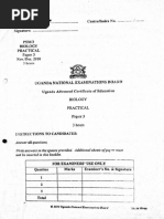 Uneb Uace Biology P2 Guide 2023 | PDF | Photosynthesis | Breathing
