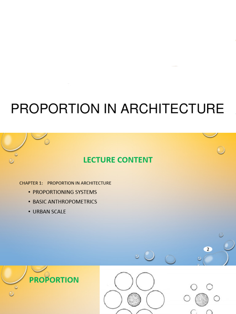 Proportion and Anthropometrics in Architecture | PDF | Anthropometry ...