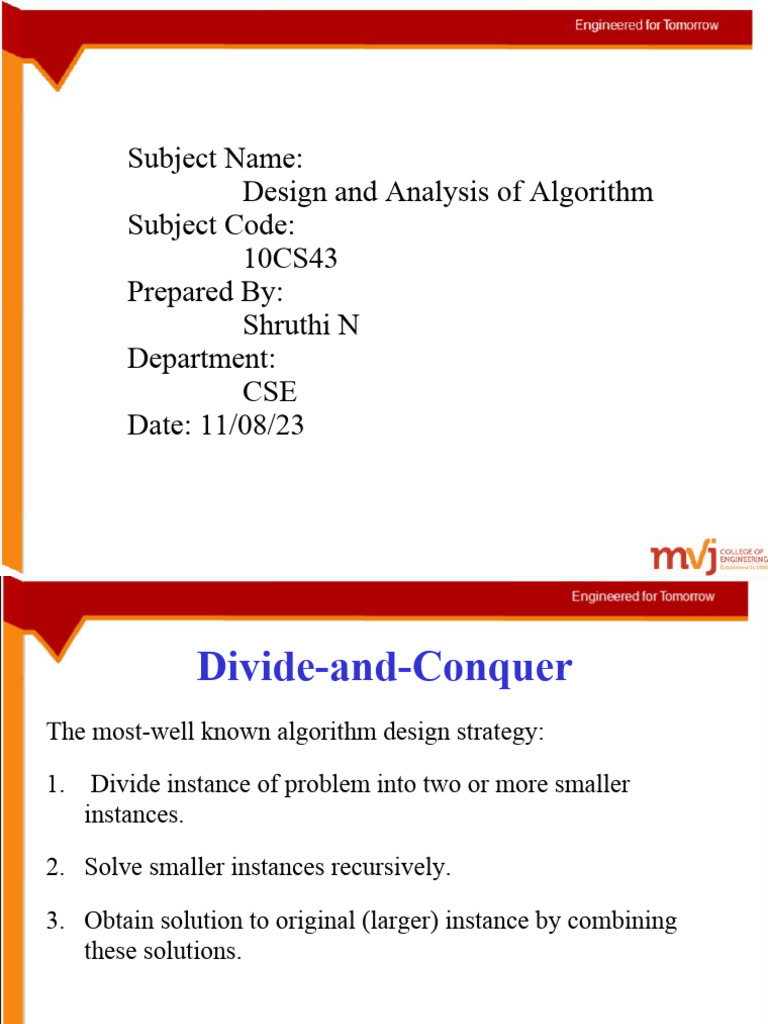 Daa Unit II | PDF | Computing | Combinatorics Daa Unit II | PDF | Computing | Combinatorics