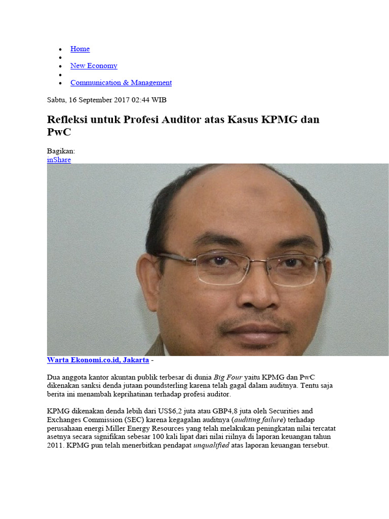 KPMG PWC | PDF | Pengelolaan Keuangan & Uang