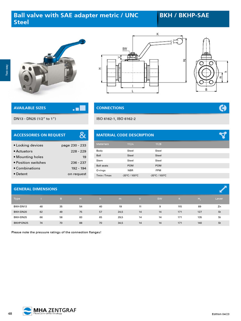 Ball Valve Flanged Iso 6162 | PDF | Valve | Plumbing
