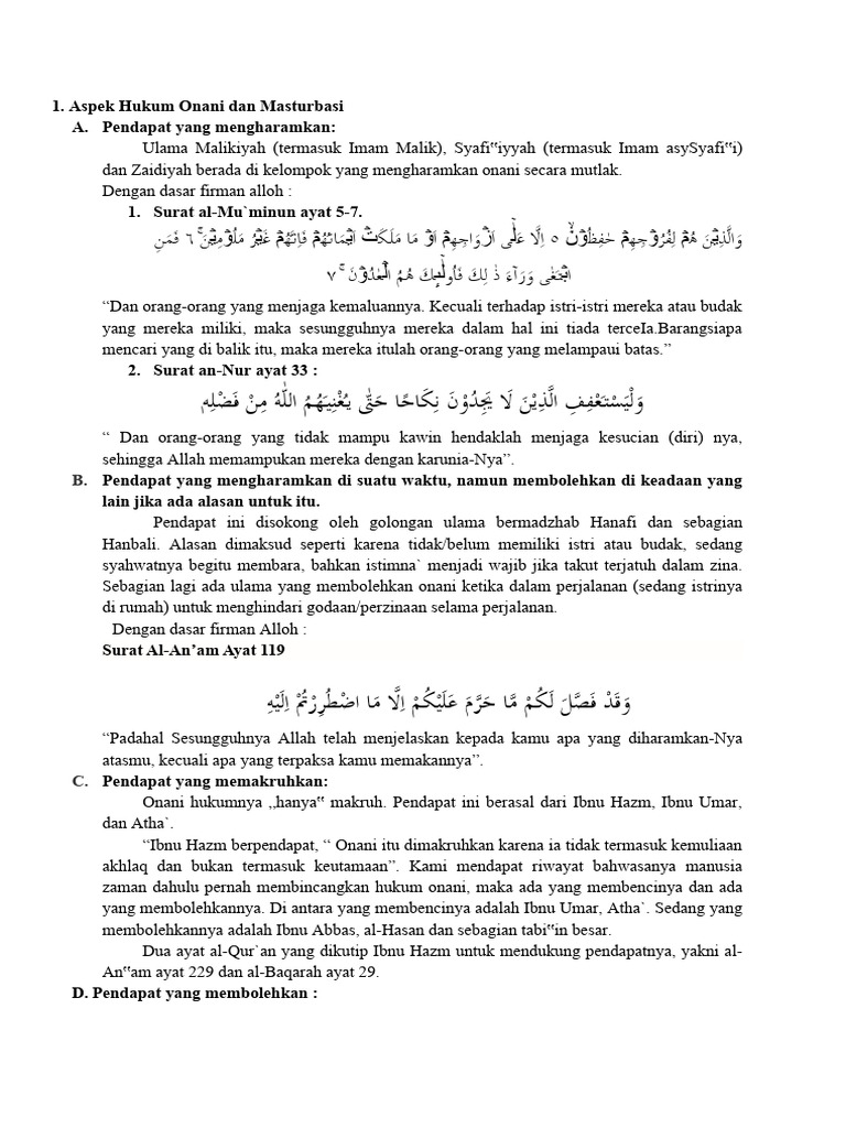 Onani Dan Masturbasi | PDF