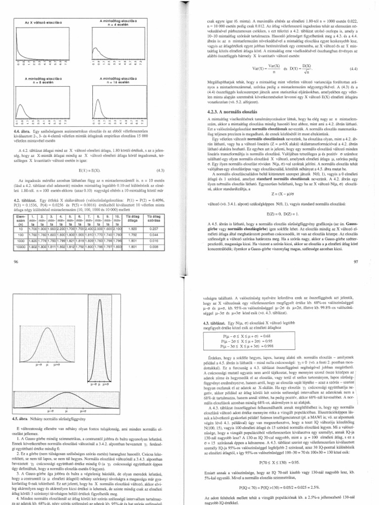 Vargha András - A Normális Eloszlás És A Binomiális Eloszlás | PDF