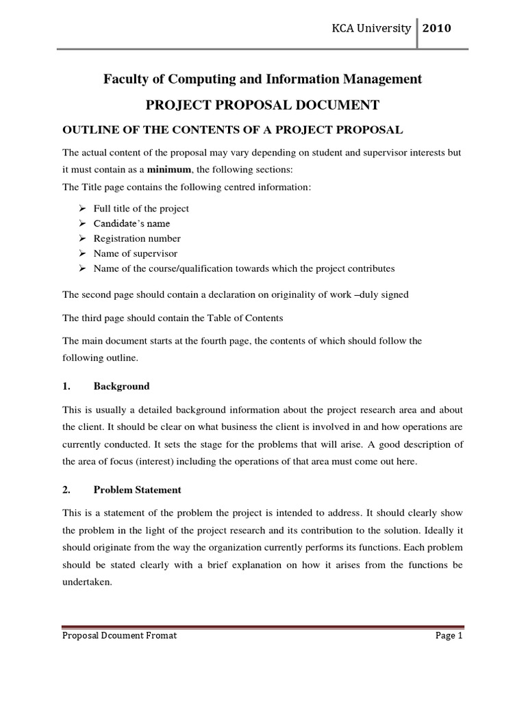 Contents of A Project Proposal Document | PDF | Methodology | Cognition